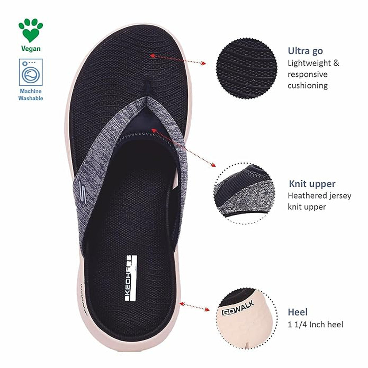 SKECHERS GO WALK FLEX SANDAL - SUNLIT – myshoe.in